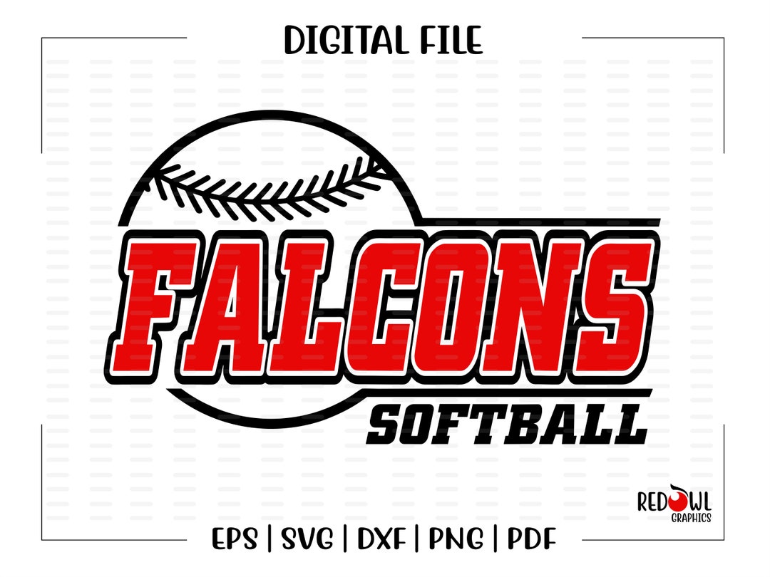 Softball Svg, Falcon Softball Svg, Falcon, Falcons, Softball, Svg, Dxf ...