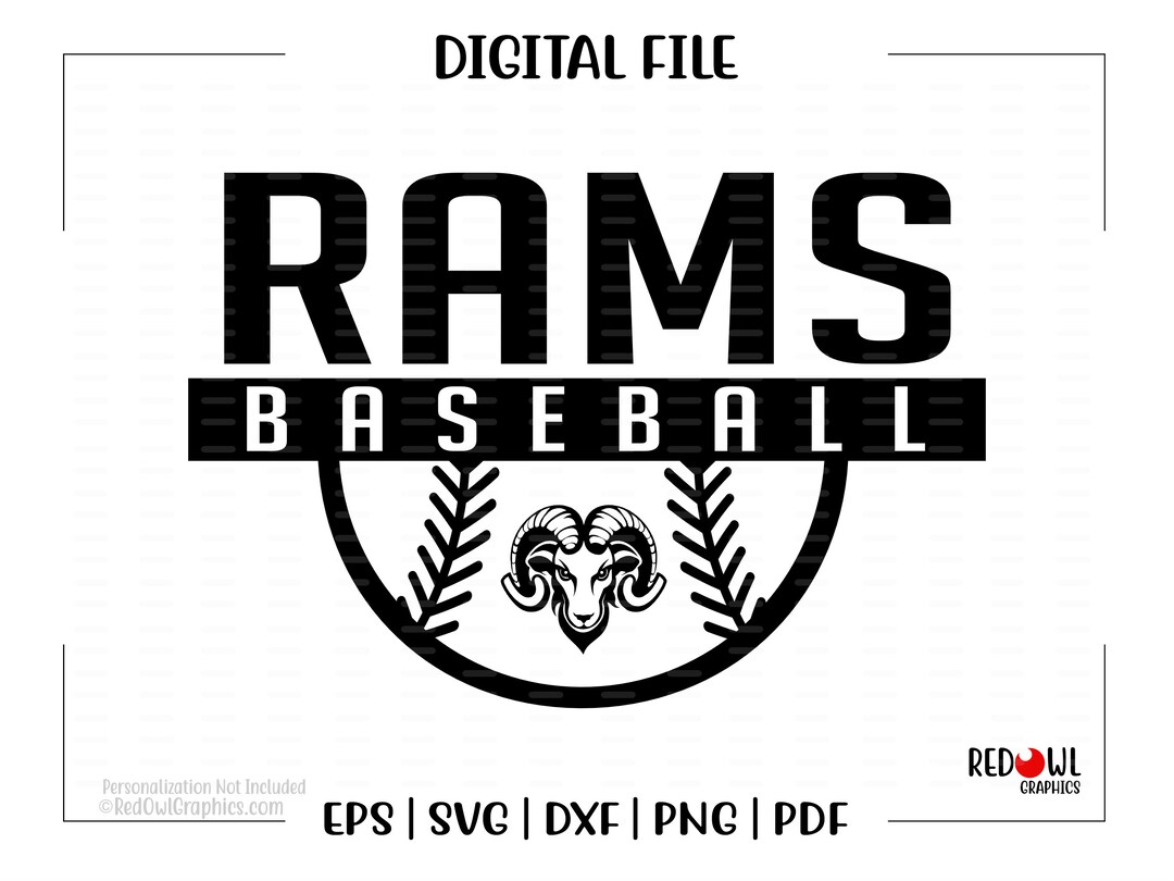 Rams Baseball Svg, Baseball Svg, Ram, Rams, Baseball, Design, Svg, Dxf ...