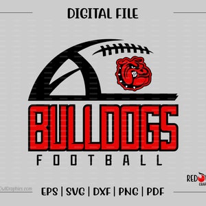 Football Svg, Bulldog Football Svg, Bulldog, Bulldogs, Football ...
