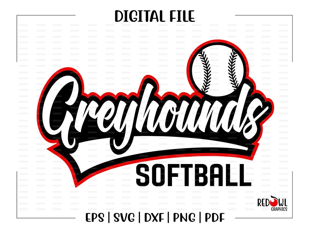 Softball Svg, Greyhound Softball Svg,greyhound, Greyhounds, Softball ...
