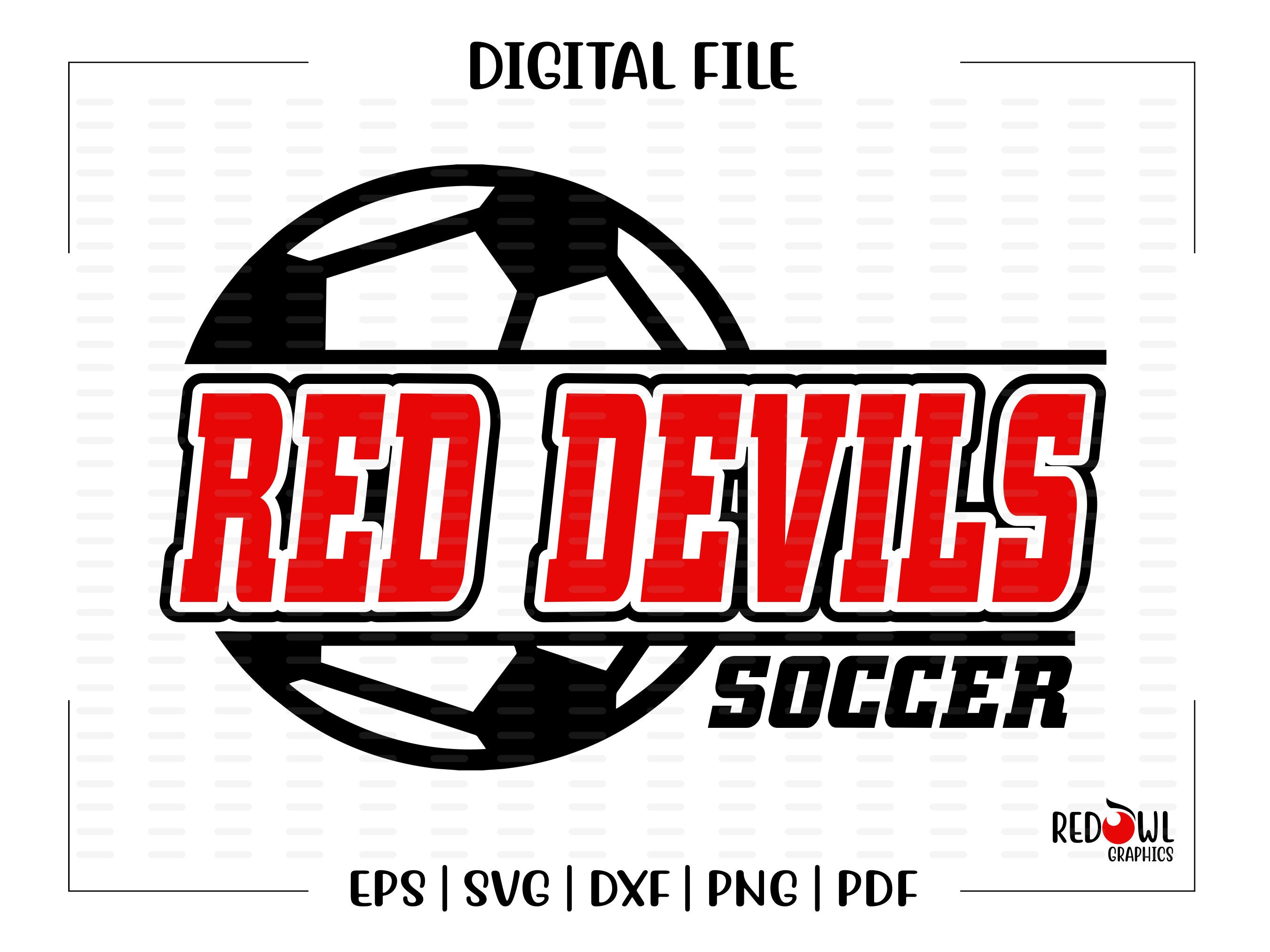 Soccer Svg Red Devil Soccer Svgred Devil Devils Soccer | Etsy
