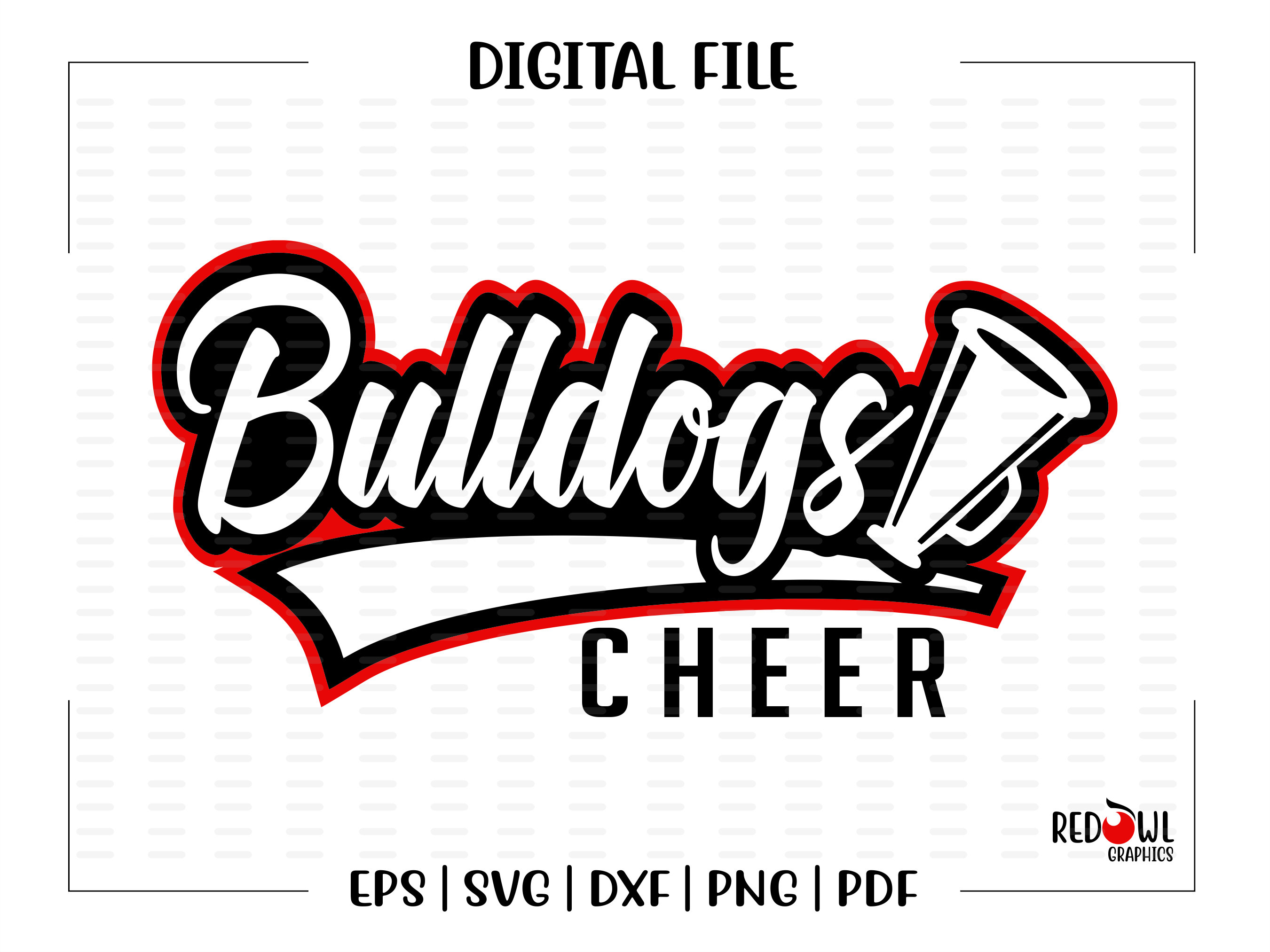Cheerleader Svg Bulldog Cheerleader Bulldog Bulldogs | Etsy