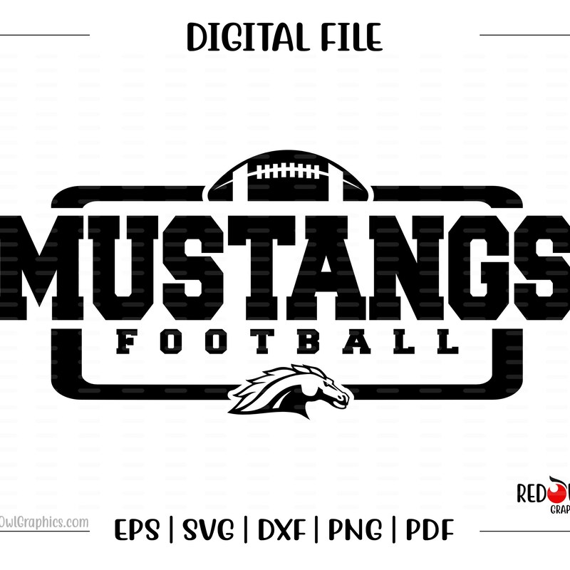 Mustangs Football Svg - Etsy