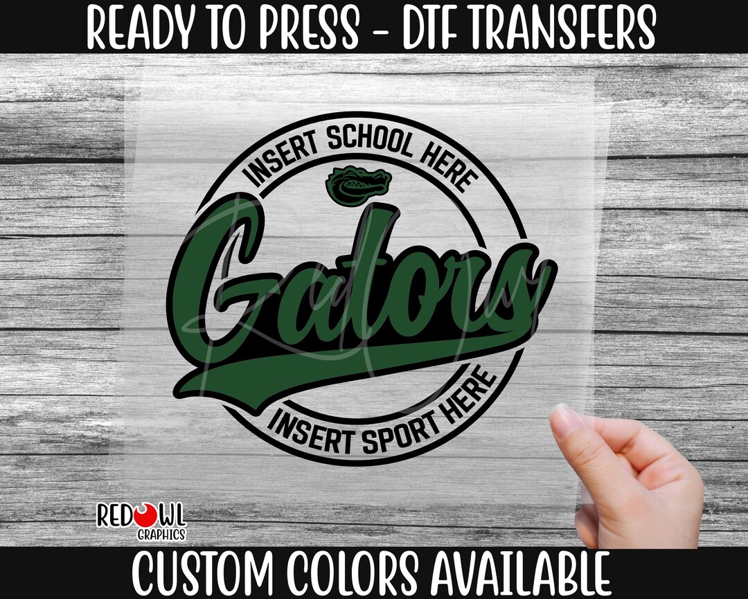 Ready to Press, Gators, Gators DTF, Custom DTF Transfer, Heat Transfer ...