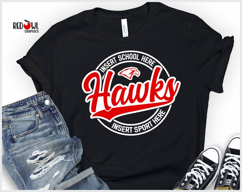 Personalized Hawks T-shirt Customized Hawk T-shirt - Etsy