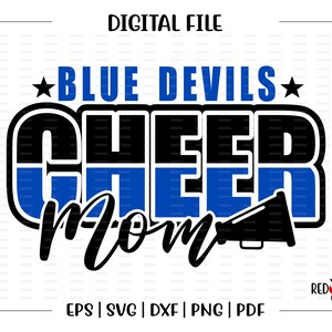 Cheer Mom Svg, Blue Devil Cheer Mom, Blue Devil, Devil, Cheer, Mom ...