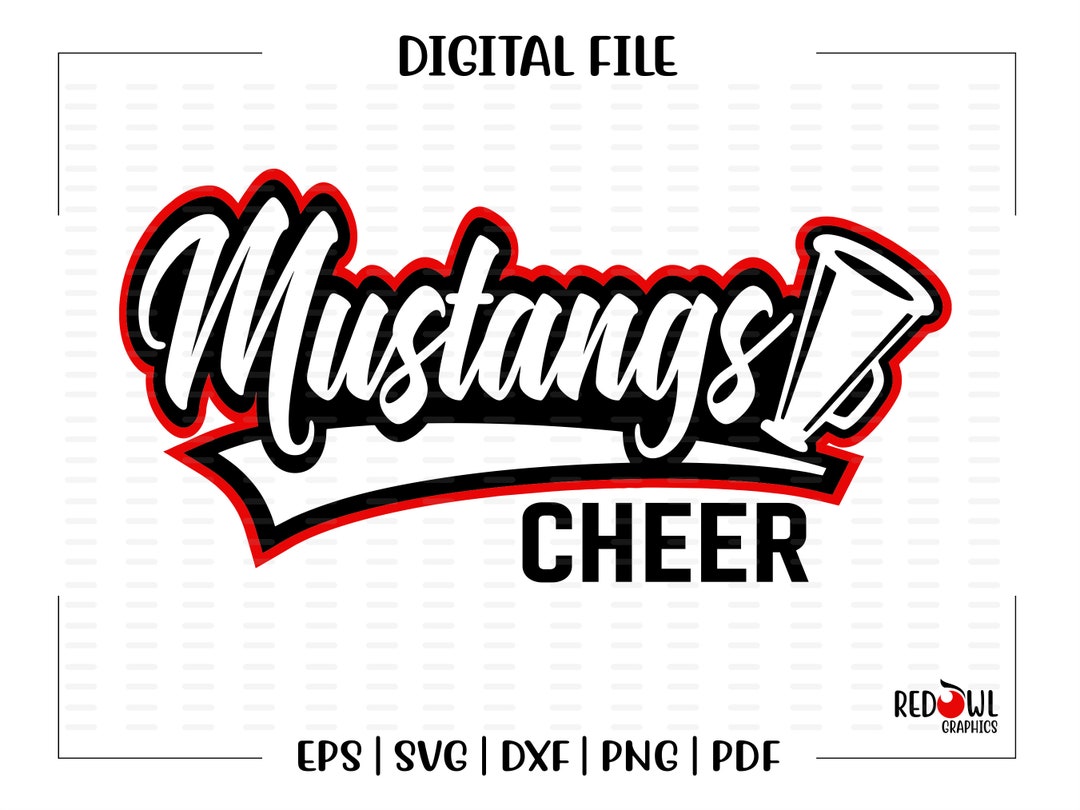 Cheer Svg, Mustang Cheer Svg, Mustang, Mustangs, Cheer, Cheerleader ...