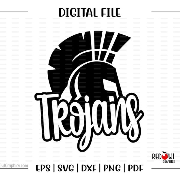 Trojan Mascot Svg - Etsy