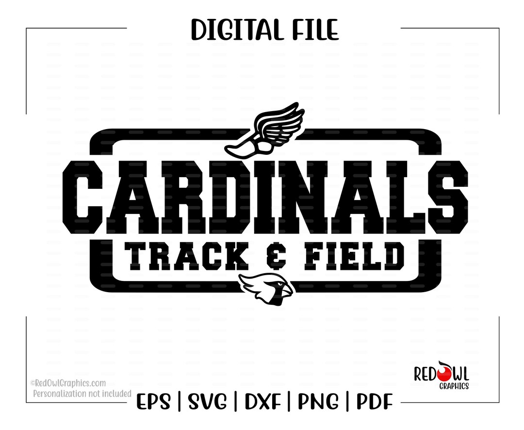 Cardinals Track Svg, Track Svg, Cardinal, Cardinals, Track, Field, Svg ...