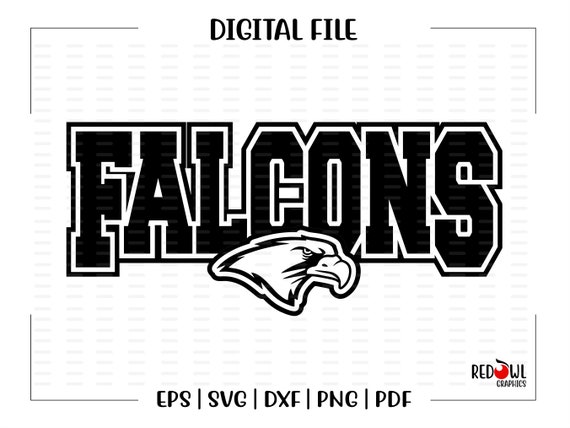 Falcon Svg Falcons Svg Falcon Falcons F Mascot Chevron - Etsy