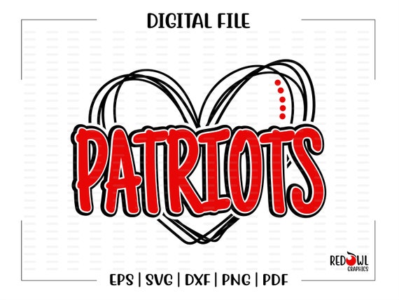 Patriot Svg Patriots Svg Heart Love Patriot Patriots | Etsy