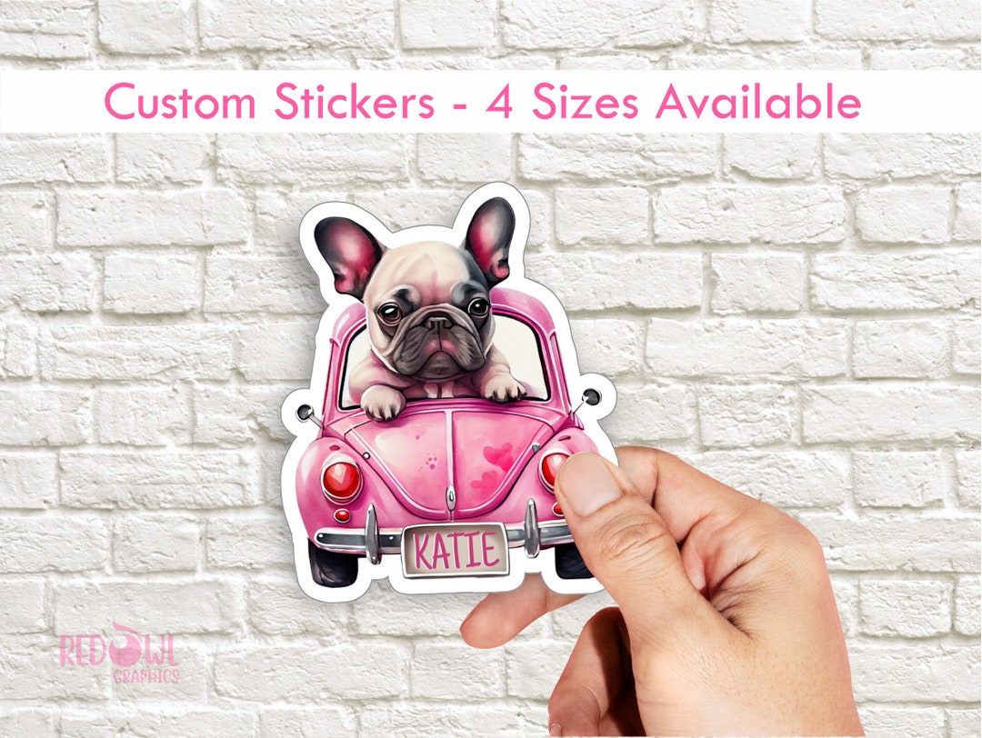 Bulldog Sticker, Personalized, Bulldog, Sticker, Decal, Indoor, Outdoor ...