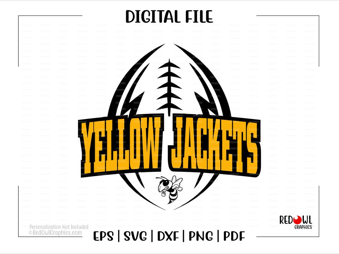 Yellow Jacket Football Svg, Yellowjacket, Football Svg, Yellow Jacket ...