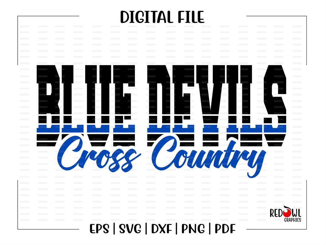Cross Country Svg, Blue, Devil, Cross Country, Blue Devil, Svg, Dxf ...