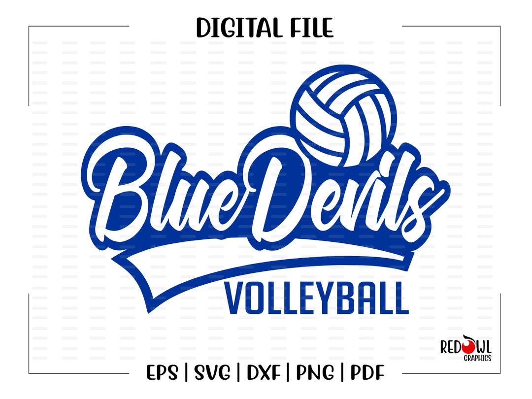 Volleyball Svg, Blue Devil Volleyball Svg, Blue, Devil, Volleyball, Svg ...