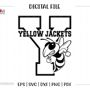 Jackets Svg, Yellowjackets Svg, Jacket, Jackets, Yellowjackets, Svg ...
