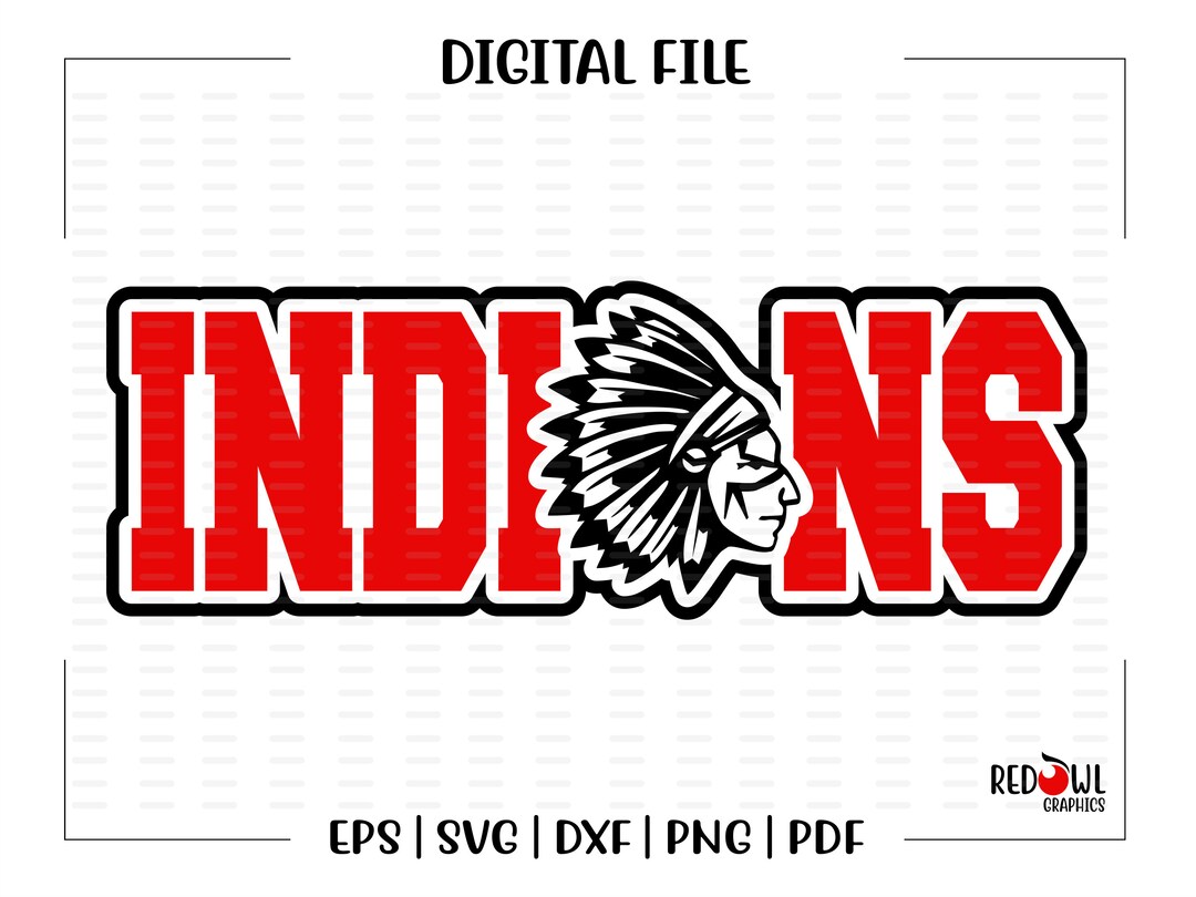 Indian Svg Indians Svg Indian Indians Clipart Mascot - Etsy