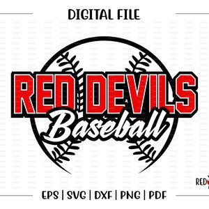 Baseball Svg, Red Devil Baseball Svg, Red Devil, Devils, Baseball ...