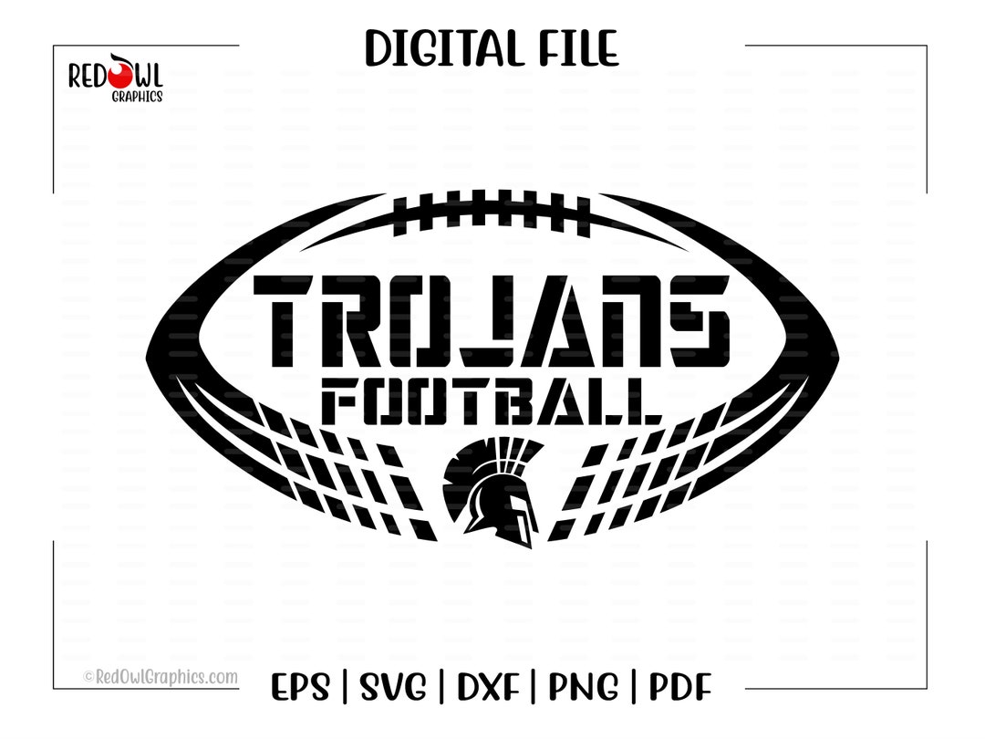 Football Svg, Trojan Football Svg, Trojan, Trojans, Football, Svg, Dxf ...