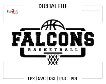 Lady Falcons Basketball Svg Basketball Svg Mascot Svg - Etsy