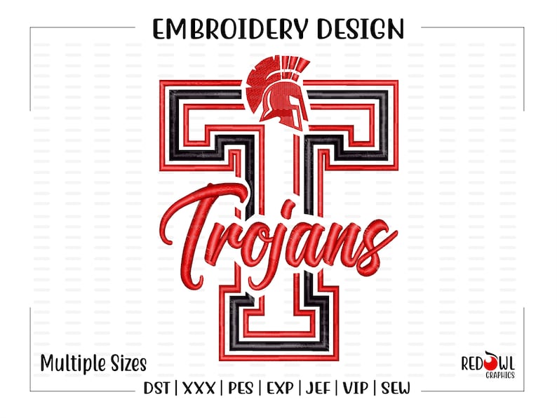 Trojan, Trojans, Embroidery Design, Mascot, Team, School, Trojan ...