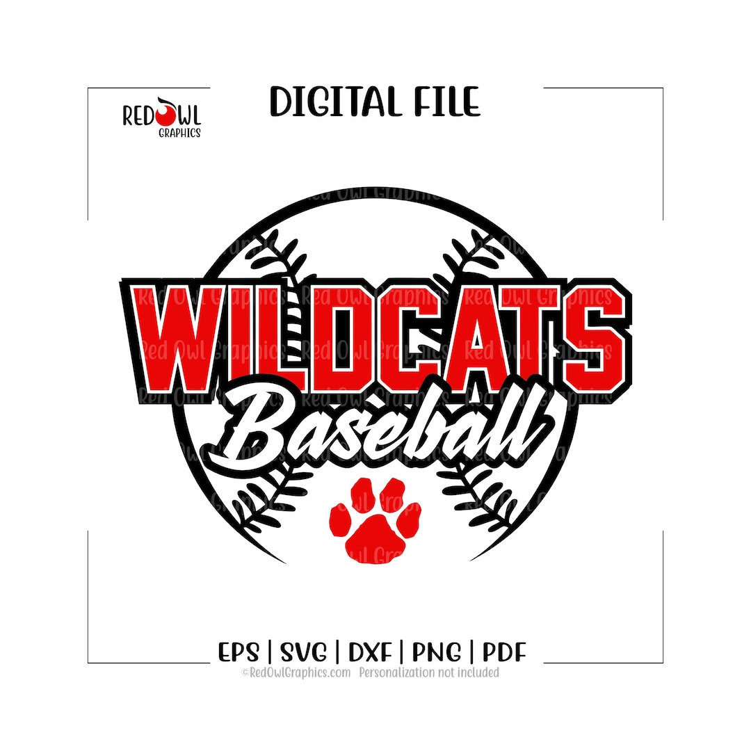 Baseball Svg, Wildcat Baseball Svg, Wildcat, Wildcats, Baseball, Svg ...