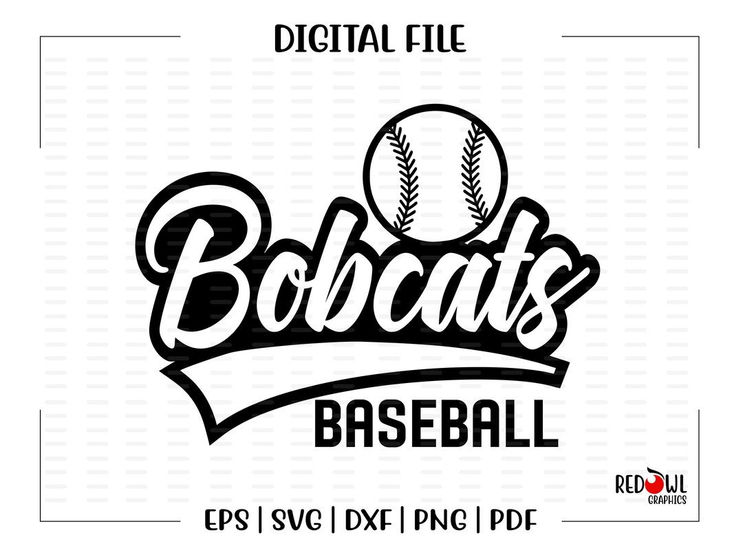 Bobcat Baseball Svg, Baseball Svg, Bobcat, Bobcats, Baseball, Svg, Dxf ...