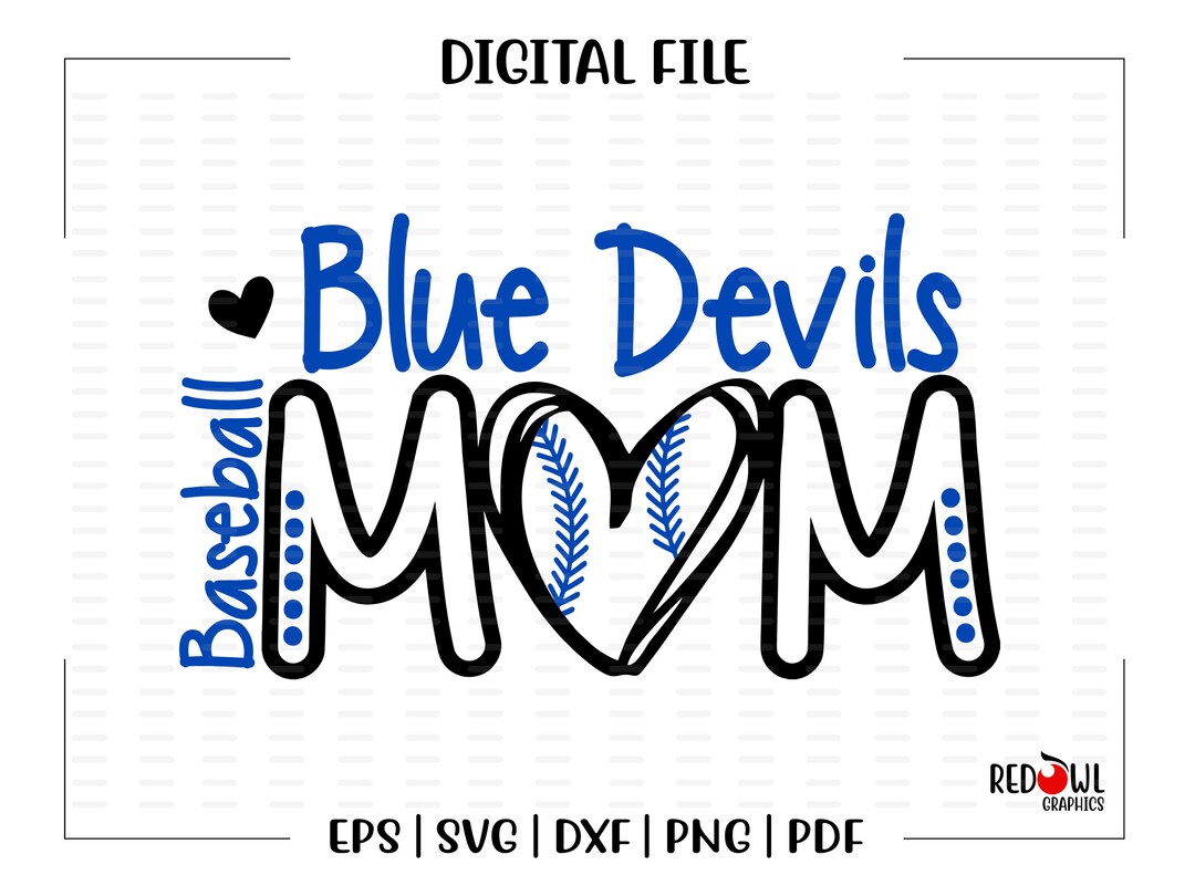Baseball Mom Svg, Blue Devil Baseball, Blue Devil, Devil, Baseball, Mom ...