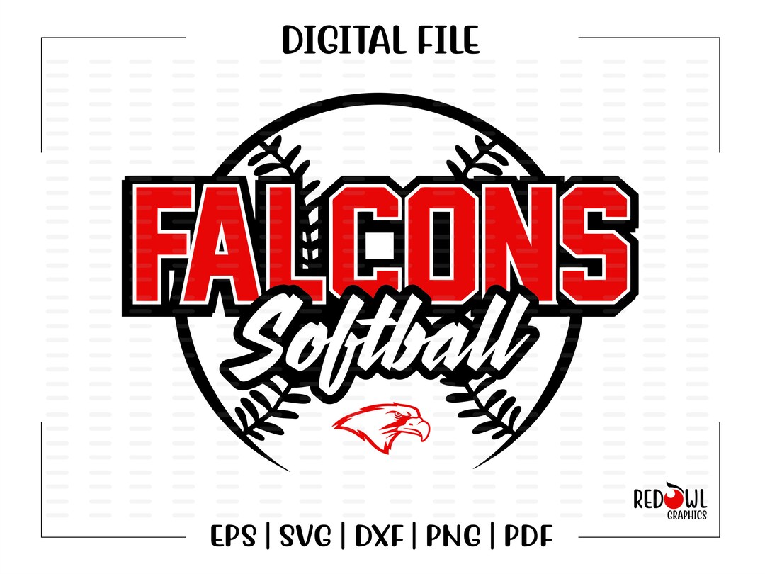 Softball Svg, Falcon Softball Svg, Falcon, Falcons, Softball, Svg, Dxf ...