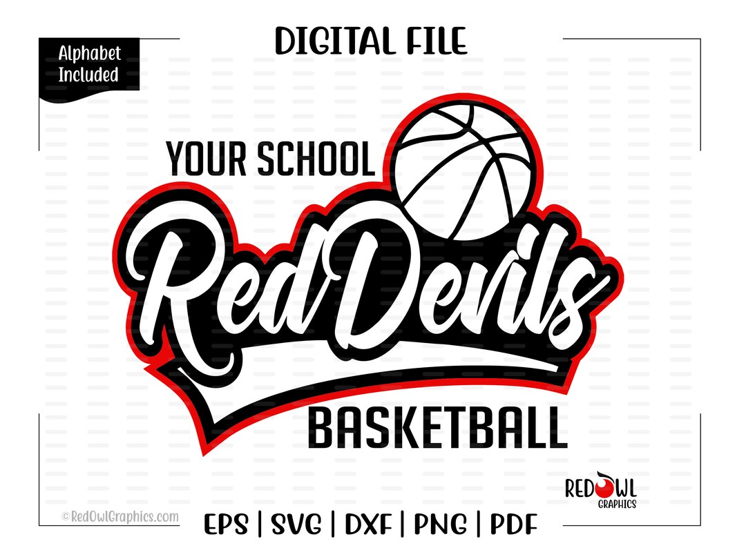 Basketball Svg, Red Devil Basketball, Red Devil, Devil, Basketball, Svg ...