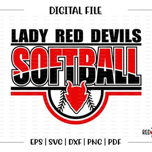 Softball Svg, Red Devil Softball Svg, Red Devil, Devil, Softball, Svg ...