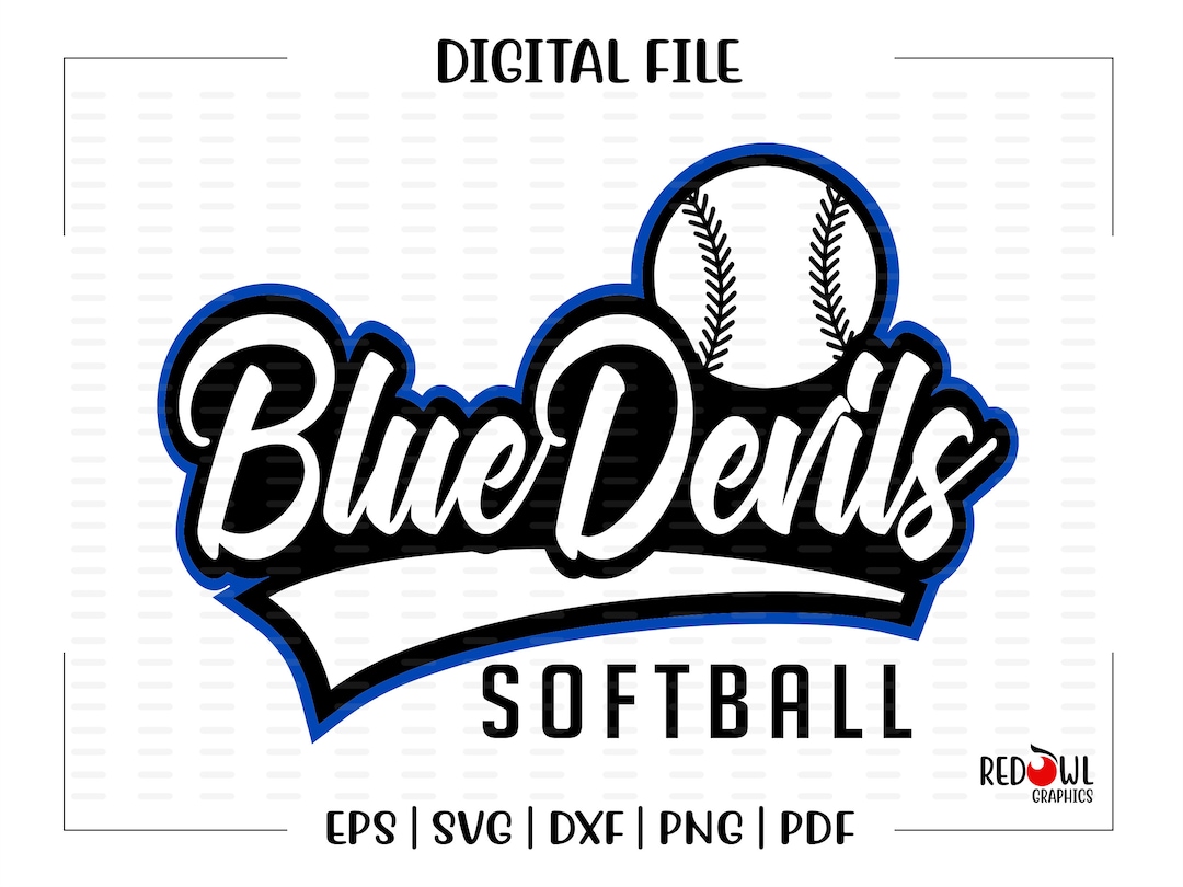 Softball Svg, Blue Devil Softball Svg, Blue, Devil, Softball, Svg, Dxf ...