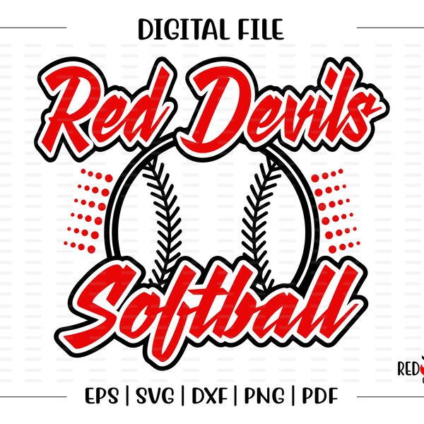 Red Softball - Etsy