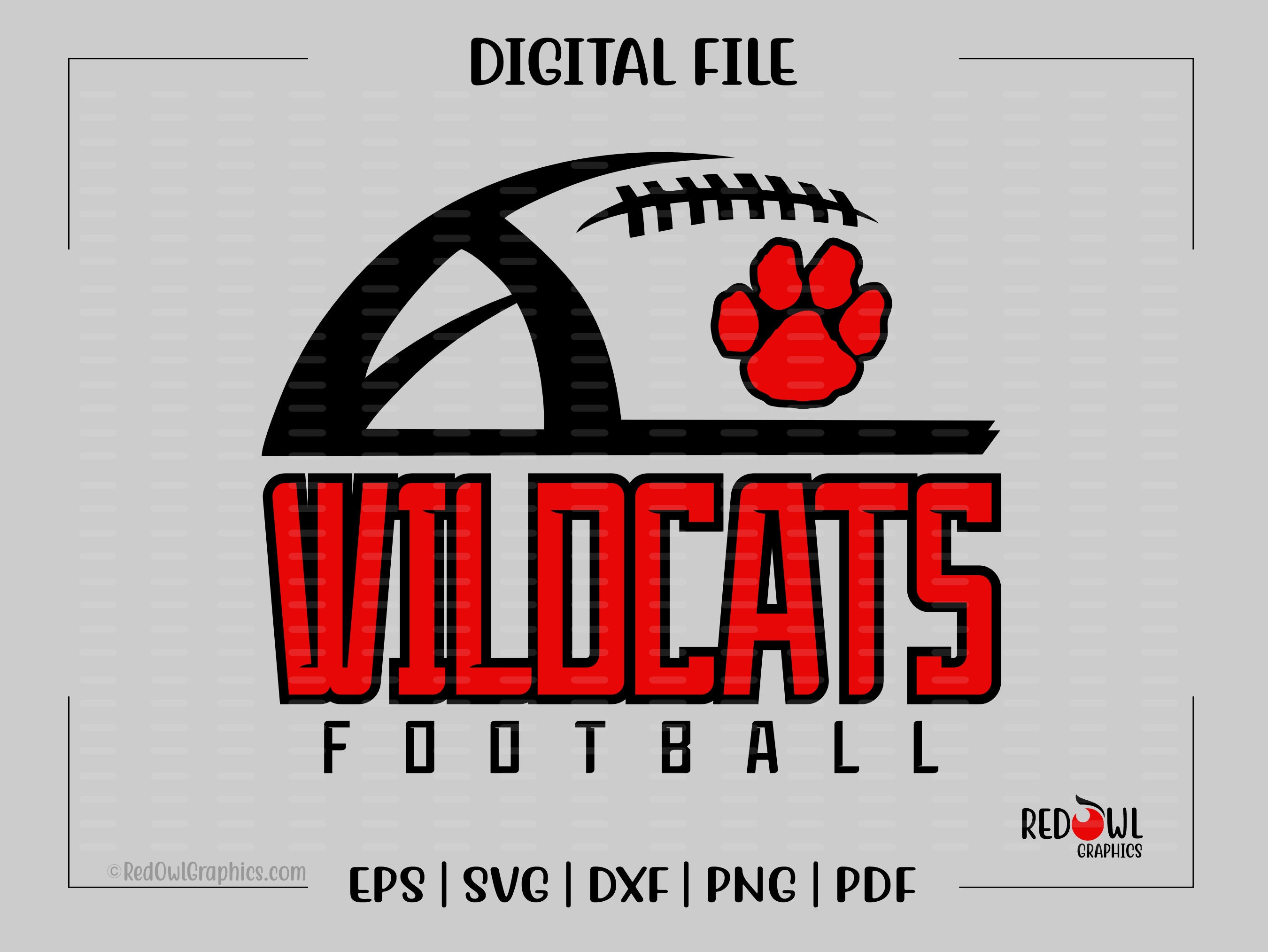 Football Svg, Wildcat Football Svg, Wildcat, Wildcats, Football, Svg ...