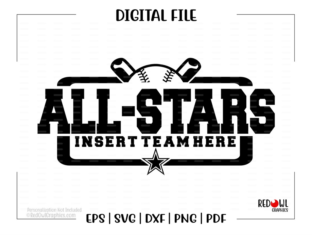 All Star Svg, All-star Svg, Baseball Svg, Baseball, All Stars, Allstar ...