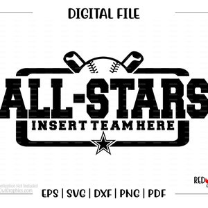 All Star Svg, All-star Svg, Baseball Svg, Baseball, All Stars, Allstar ...