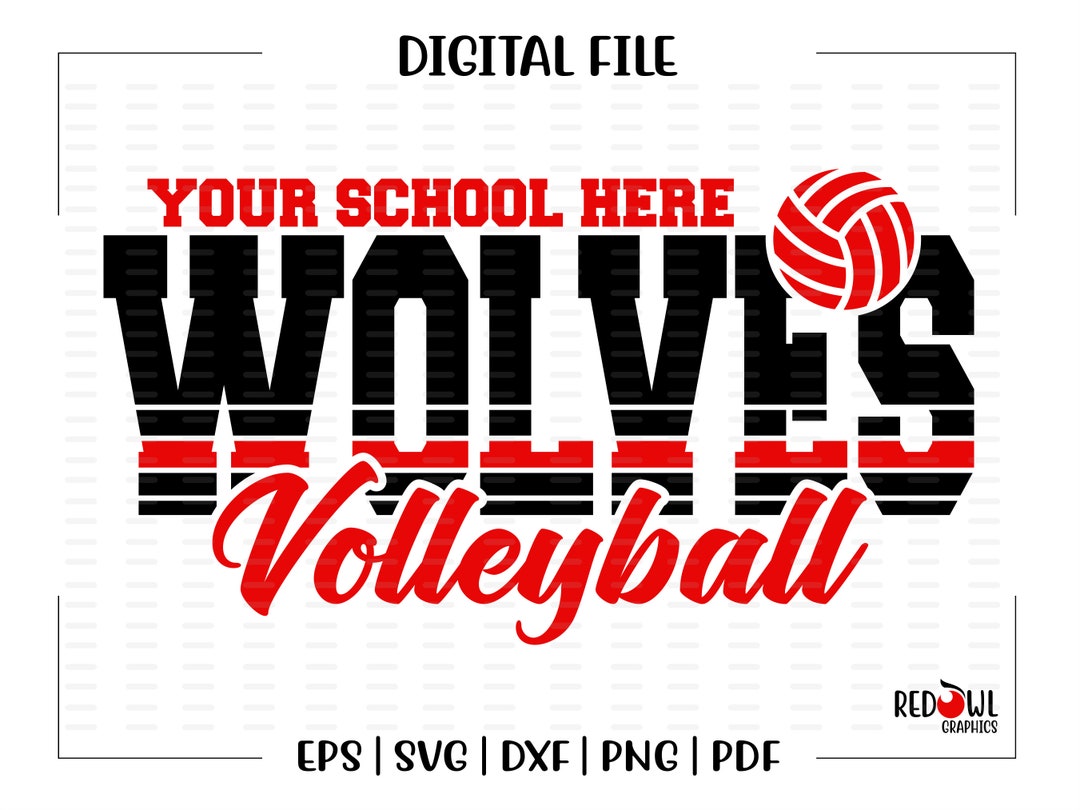 Wolves Volleyball Svg Volleyball Svg Wolves Wolf - Etsy