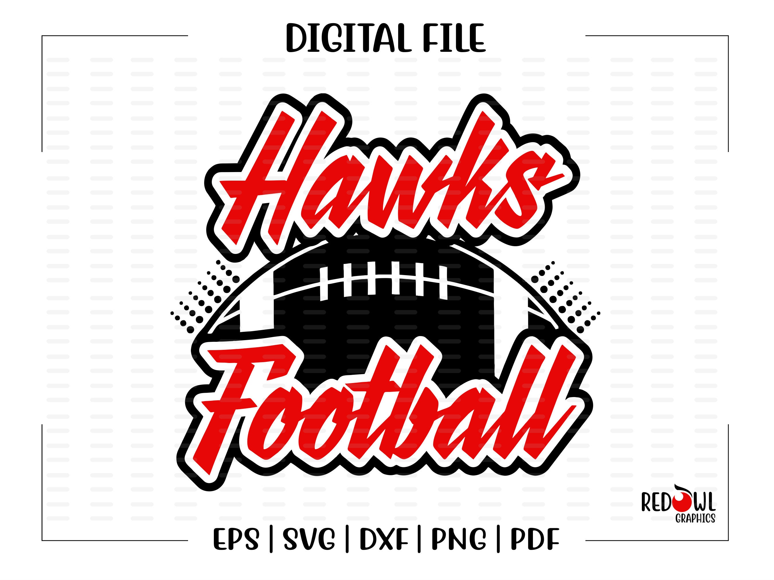 Football Hawks vector dxf htv Hawk sublimation Hawk Football digital ...