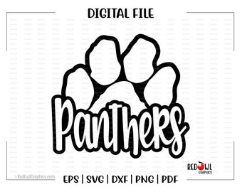 Panthers SVG Dxf Eps and Png Digital Cut File - Etsy