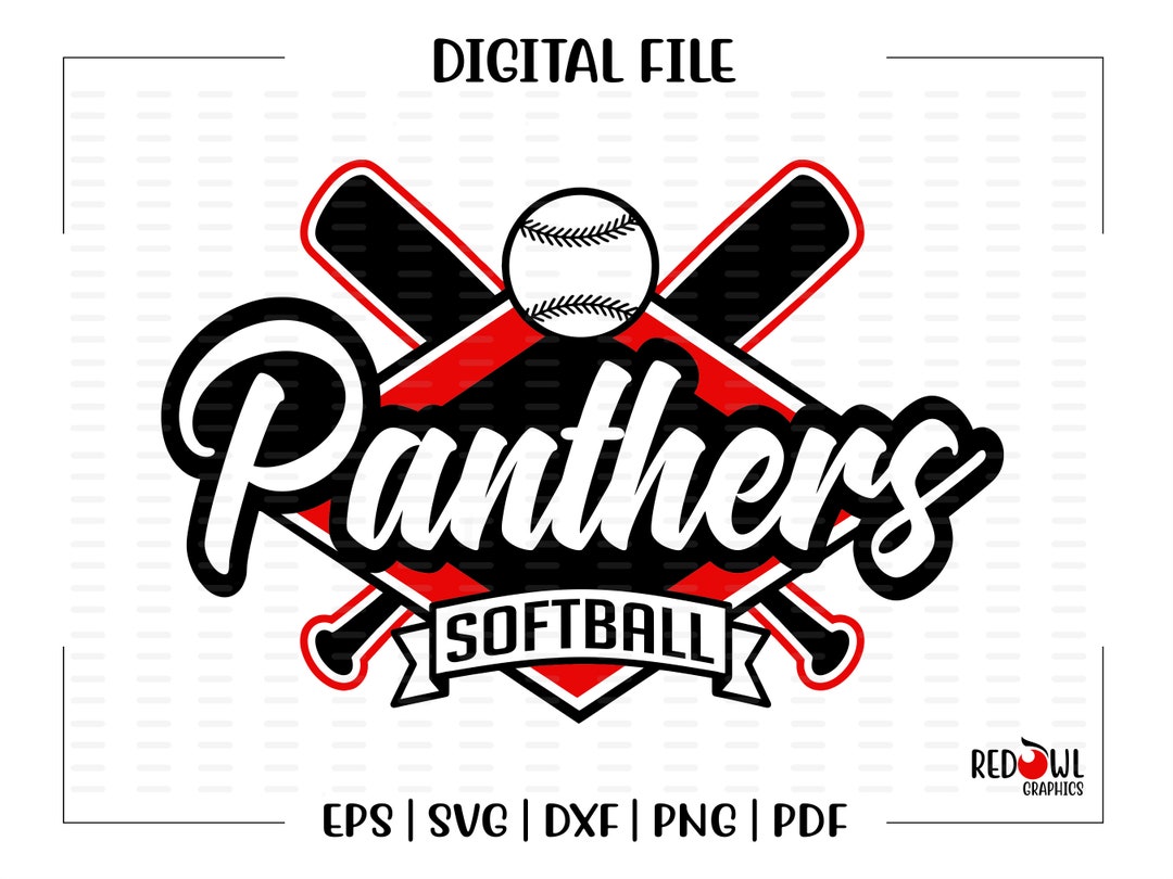 Softball Svg, Panther Softball Svg, Panther, Panthers, Softball, Svg ...
