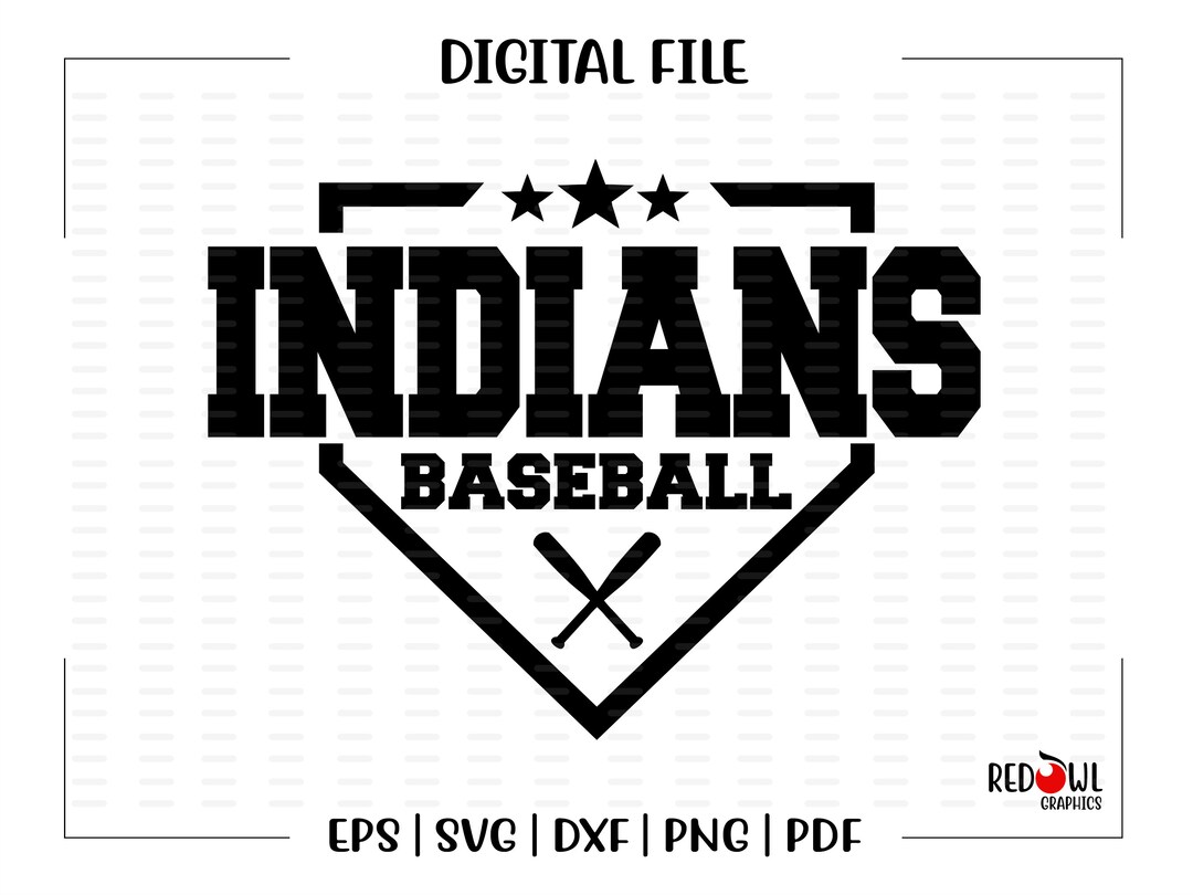 Baseball Svg, Indian Baseball Svg, Indian, Indians, Baseball, Svg, Dxf ...