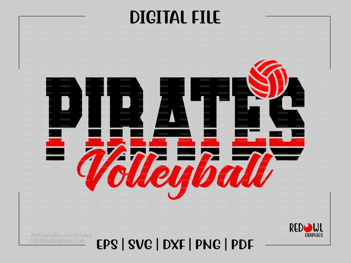 Volleyball Svg, Pirate Volleyball Svg, Pirate, Pirates, Volleyball, Svg ...