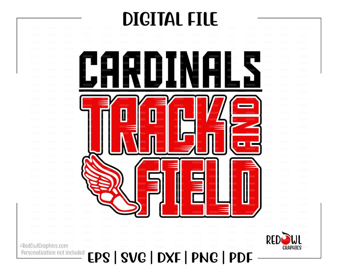 Cardinals Track Svg, Track Svg, Cardinal, Cardinals, Track, Field, Svg ...