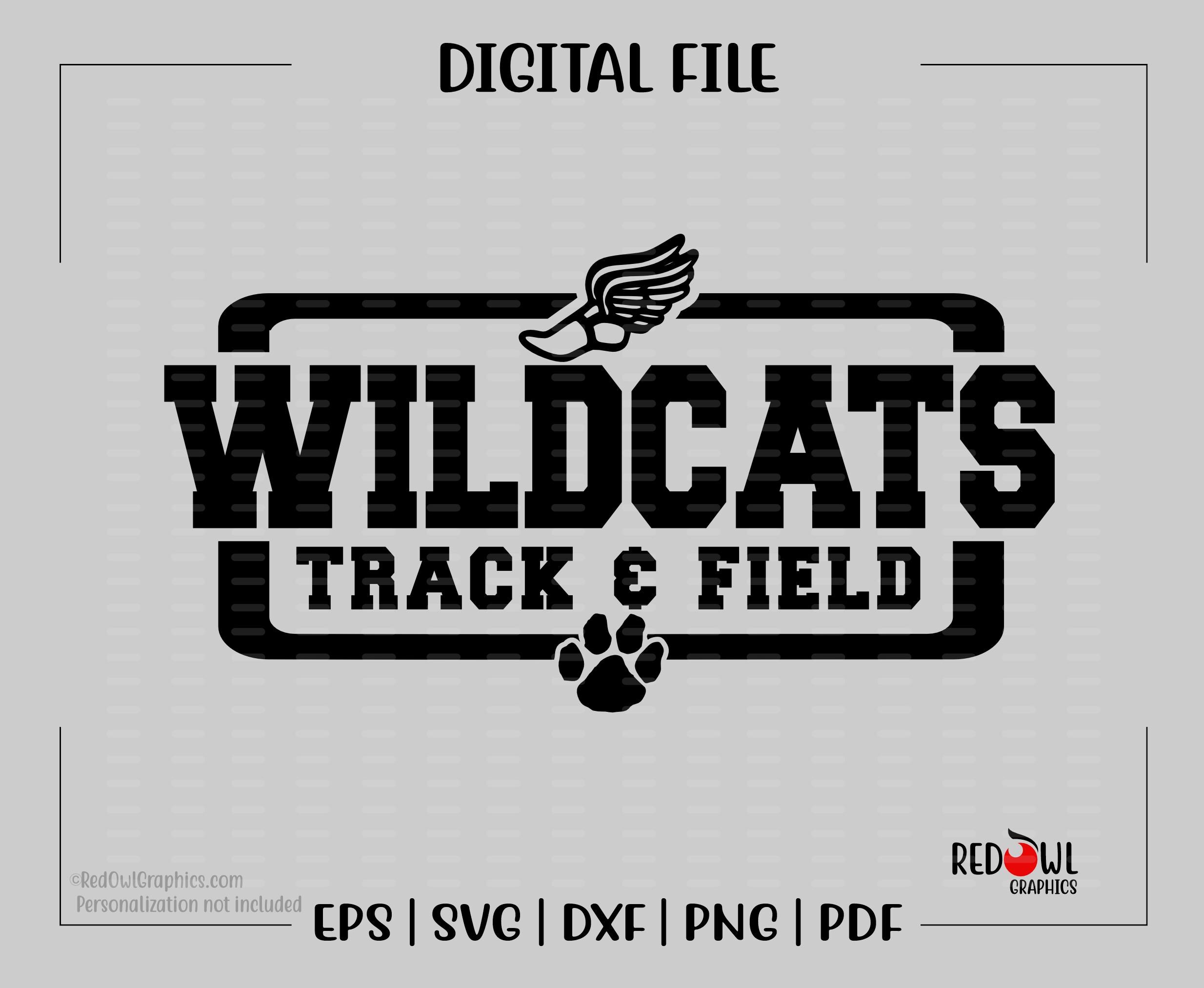 Track Svg, Wildcat Track Svg, Wildcat, Wildcats, Track, Field, Wildcats ...