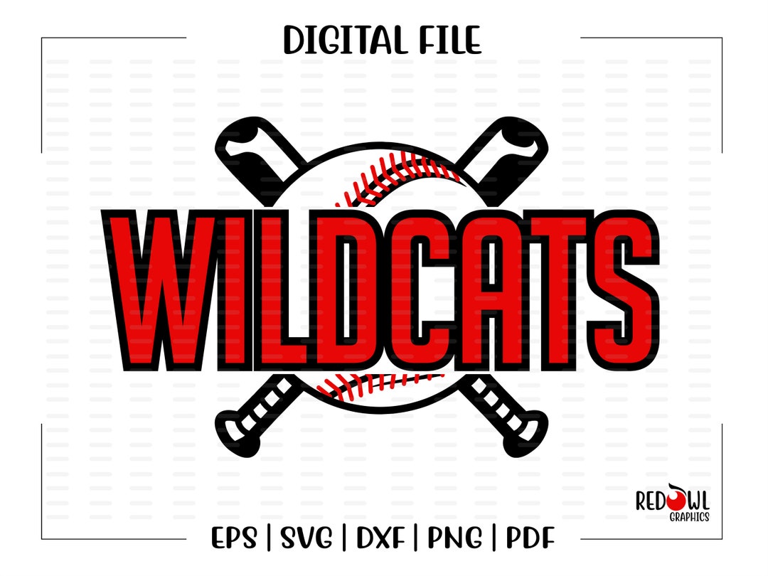 Baseball Svg Softball Svg Wildcat Wildcats Baseball - Etsy
