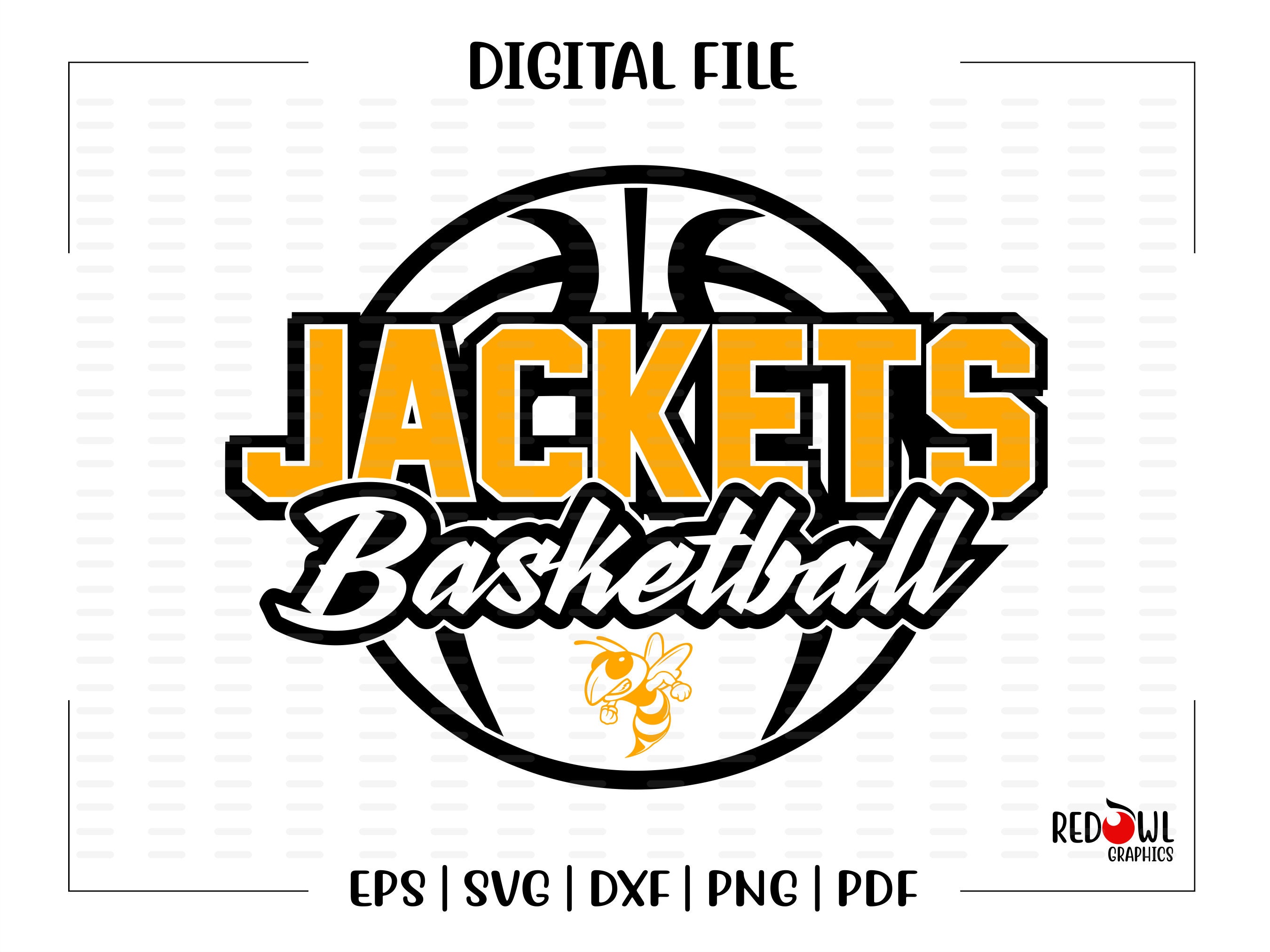 Basketball Svg, Yellowjacket Basketball, Yellowjacket, Basketball ...
