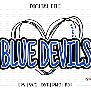 Blue Devil Svg, Blue Devils Svg, Blue Devil, Devil, Blue, Svg, Dxf, Eps ...