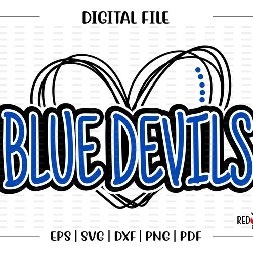 Blue Devils Heart SVG/PNG - Etsy