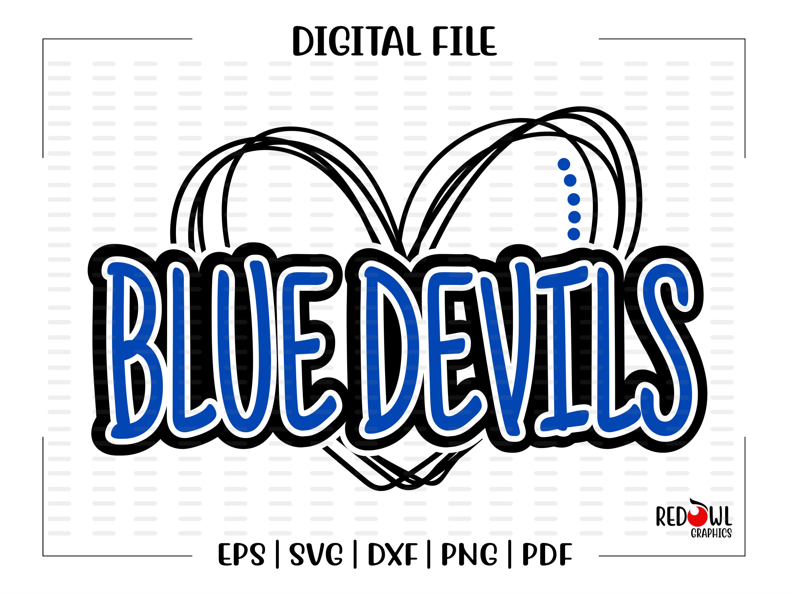 Blue Devil Svg Blue Devils Svg Blue Devil Devil Blue Svg | Etsy