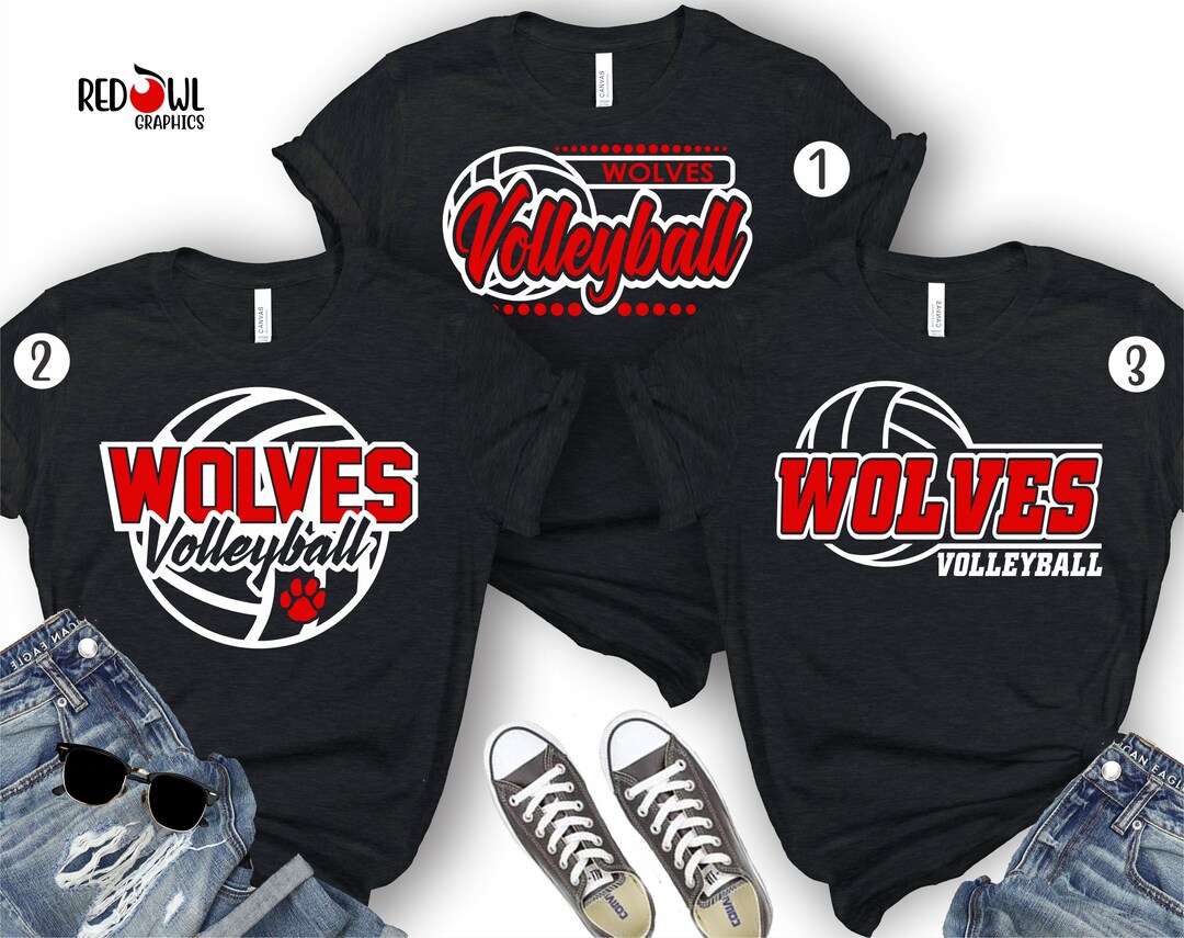 Wolves Volleyball T-shirt, Personalized Volleyball Shirt, Wolves ...